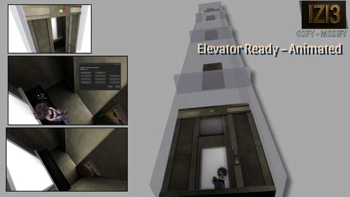 Second Life Marketplace - Elevator Ready – Animated 5-Floor System, Copy Modify